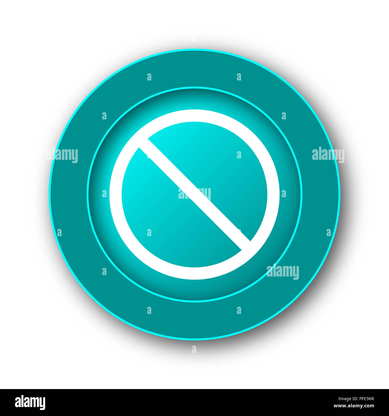 Forbidden icon. Internet button on white background Stock Photo - Alamy