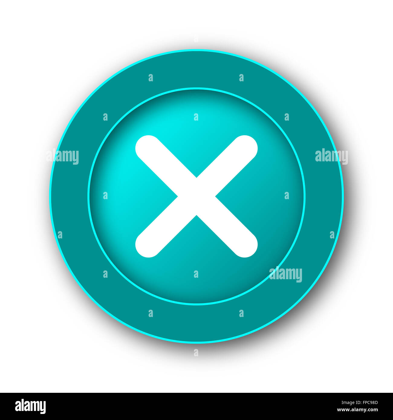 X close icon. Internet button on white background Stock Photo - Alamy