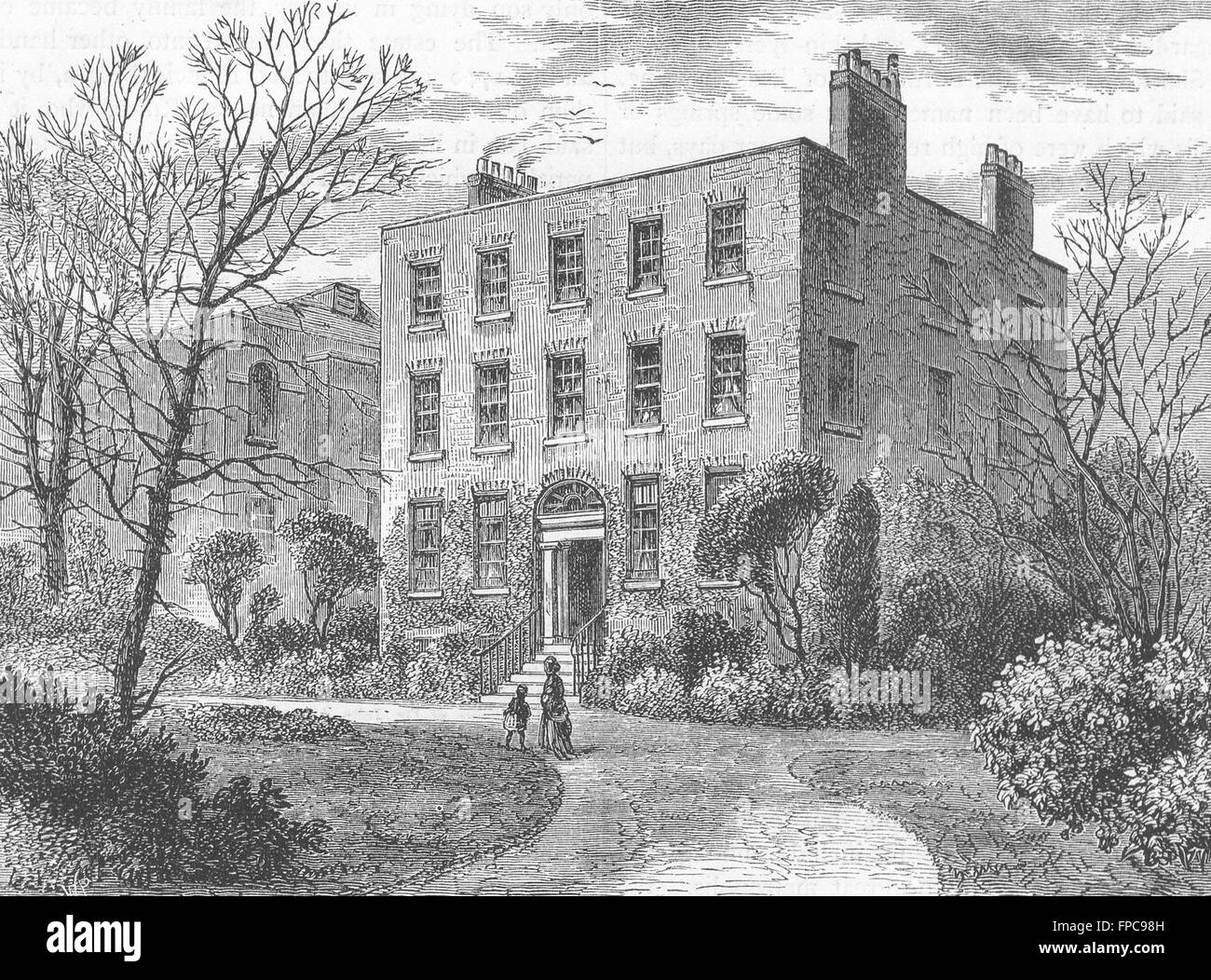 LONDON: The Manor-House, Dalston, antique print 1880 Stock Photo - Alamy