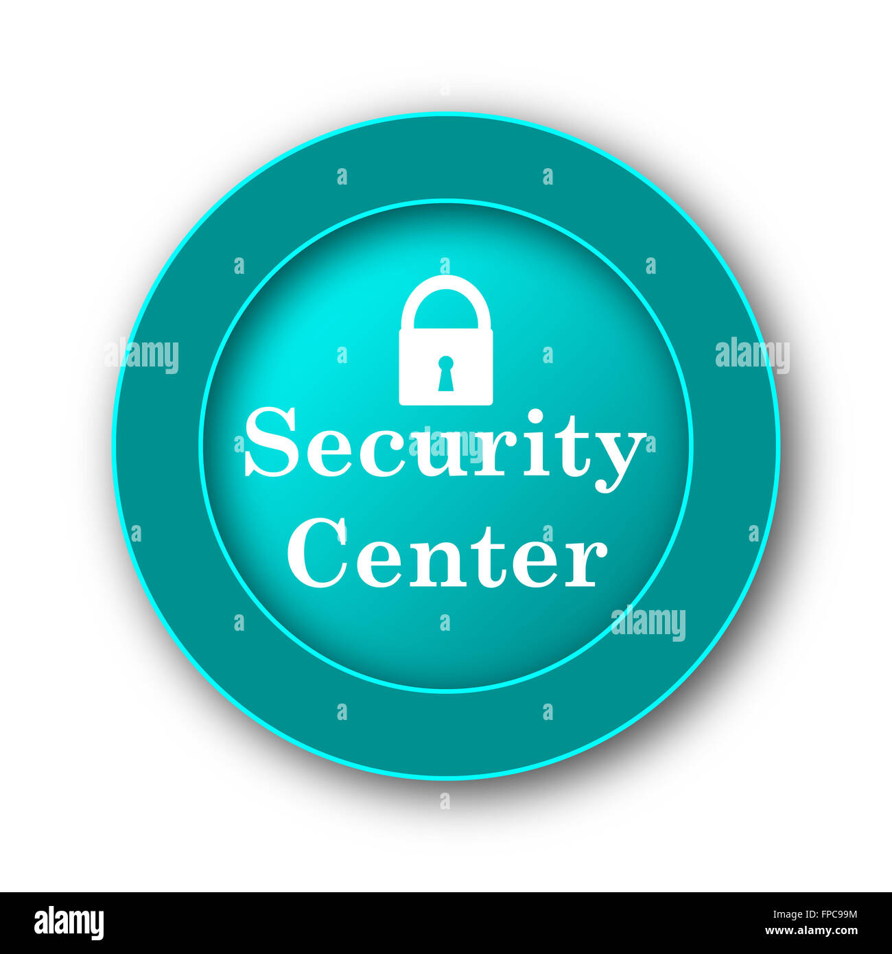 Security center icon. Internet button on white background Stock Photo ...