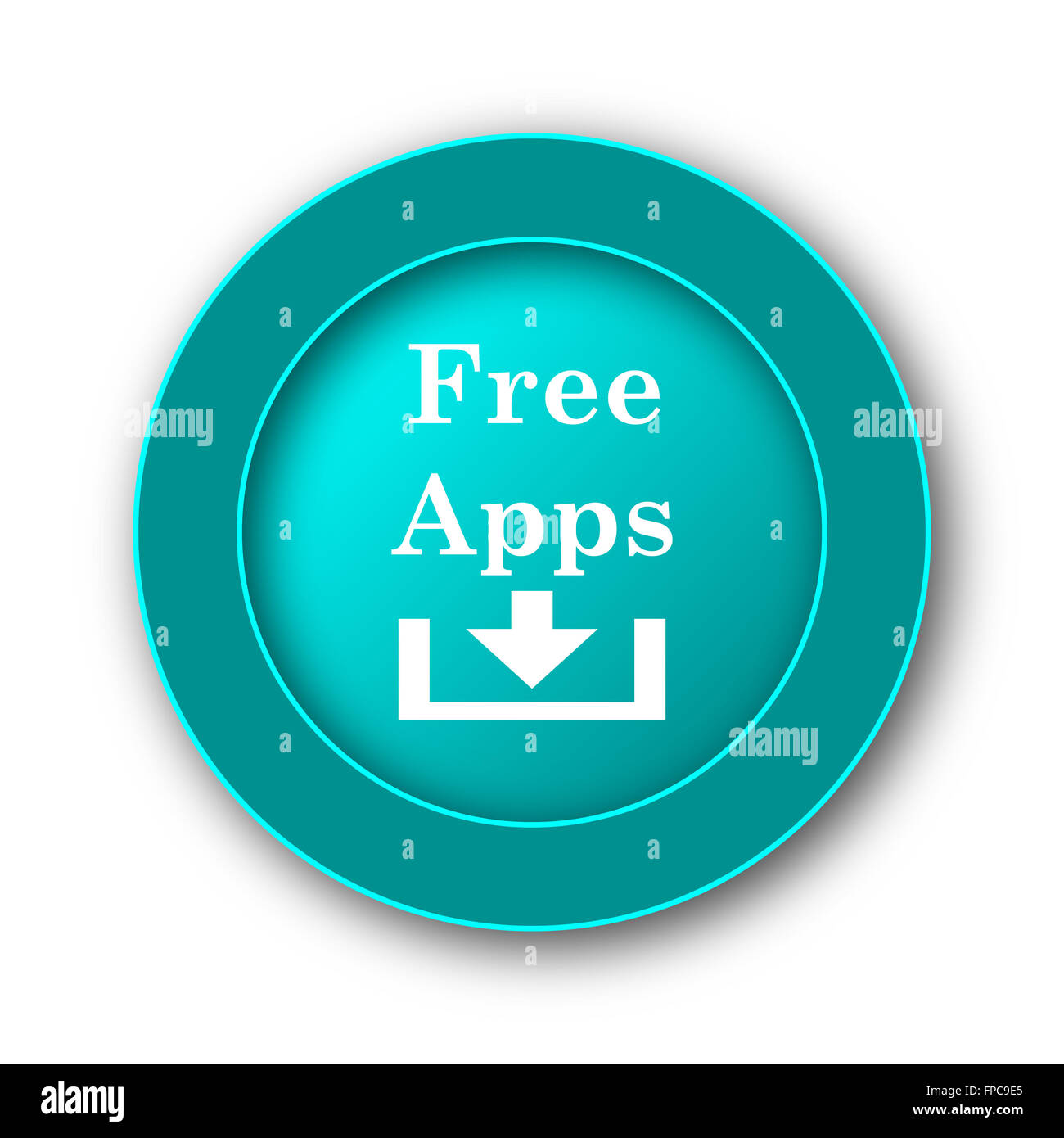 Free apps icon. Internet button on white background Stock Photo - Alamy