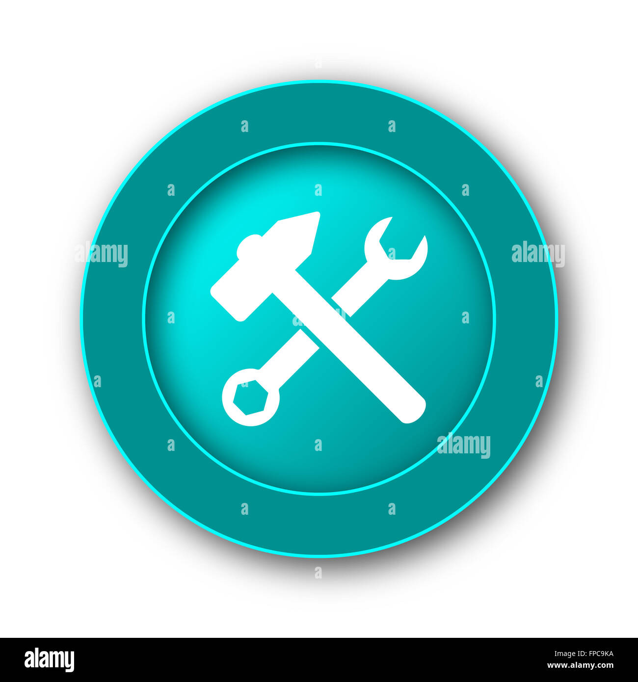 Tools icon. Internet button on white background Stock Photo - Alamy