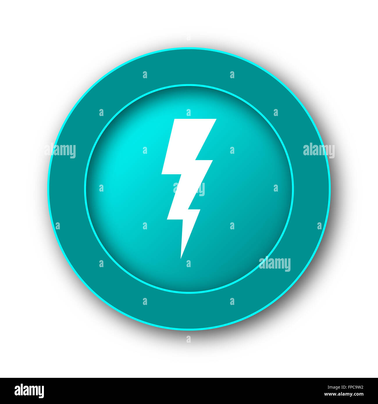 Lightning icon. Internet button on white background Stock Photo - Alamy