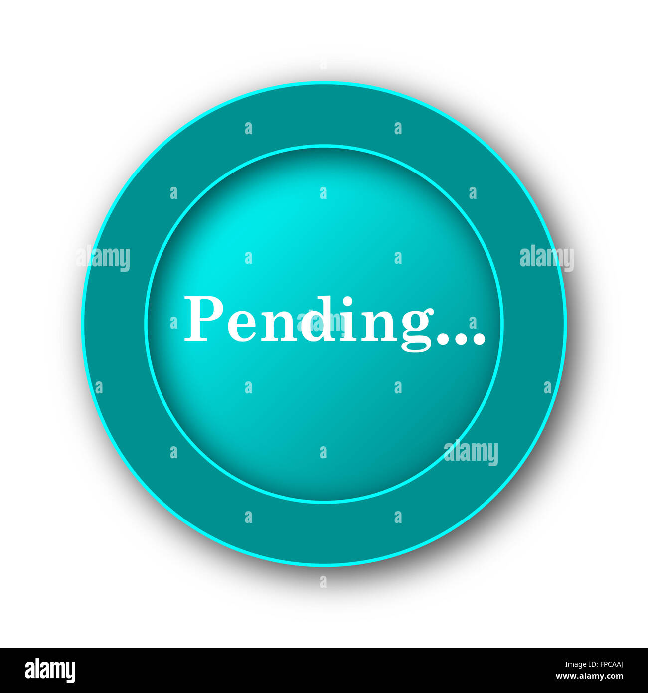 Pending icon. Internet button on white background Stock Photo - Alamy