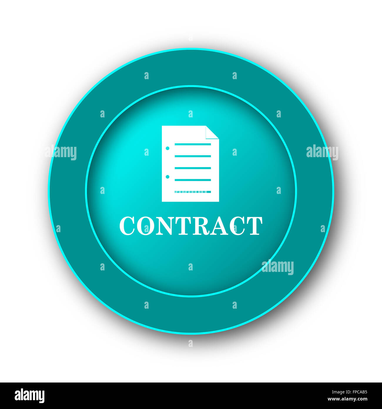 Contract icon. Internet button on white background Stock Photo - Alamy