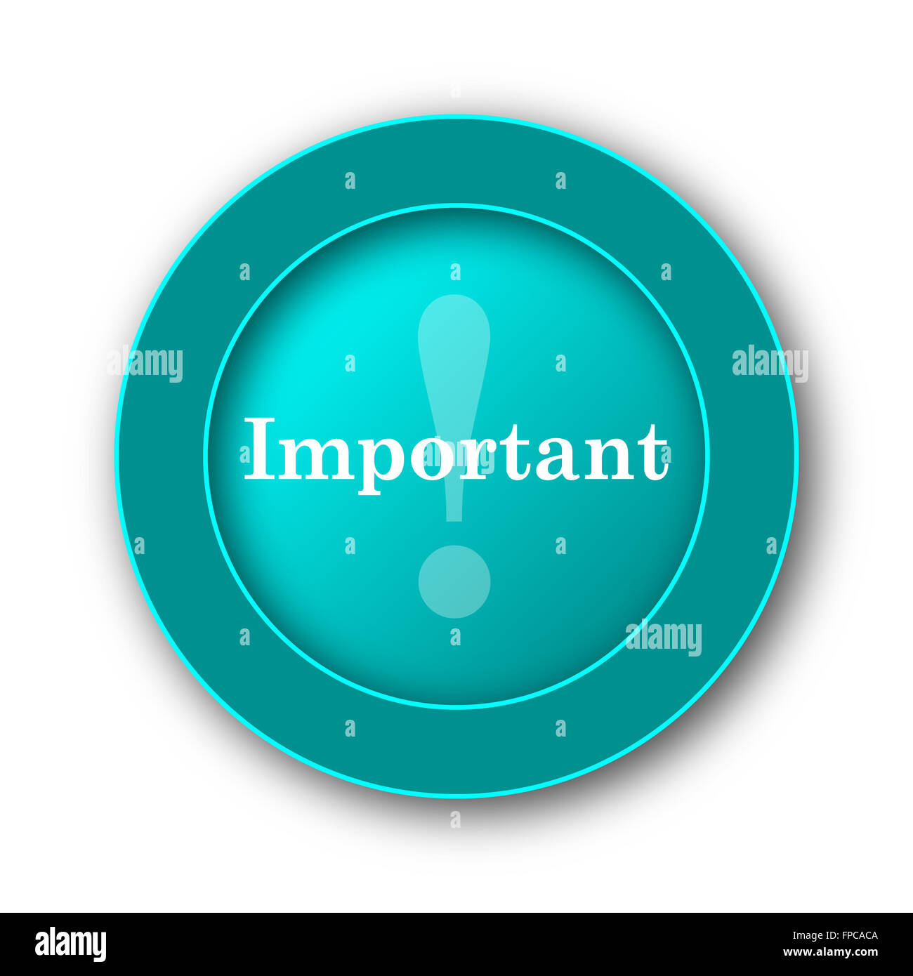 Important icon. Internet button on white background Stock Photo - Alamy
