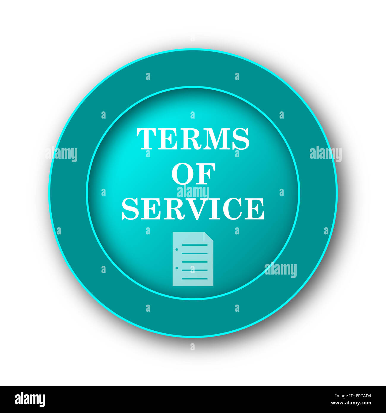 Terms of service icon. Internet button on white background Stock Photo ...