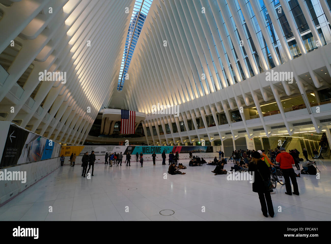 Interior view of Oculus the center piece of World Trade Center ...