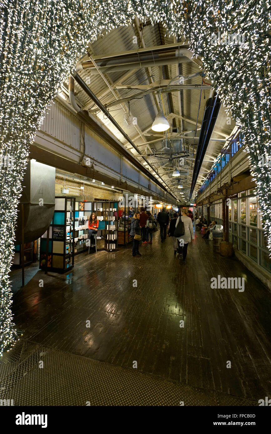Interior view of Chelsea Market, Meatpacking district, Manhattan, New ...