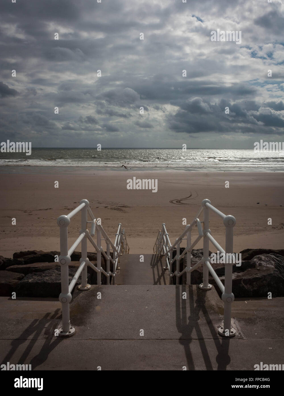 Aberavon Beach Steps Stock Photo - Alamy