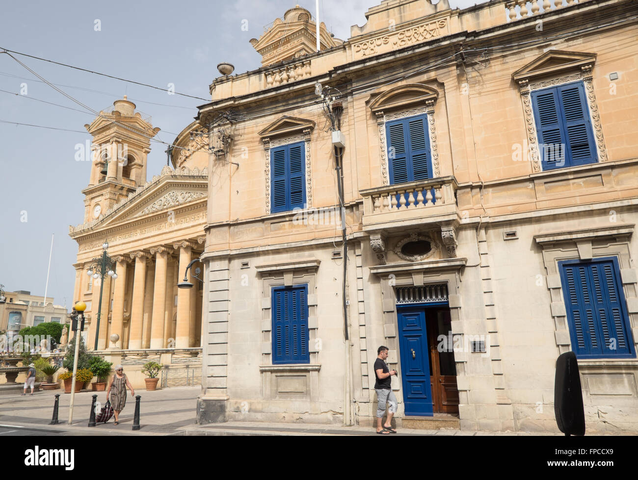 Side-streets of Mosta in Malta Stock Photo - Alamy