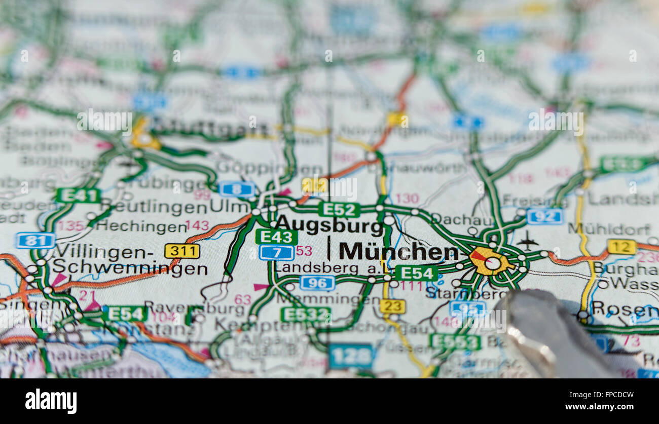 Map of munchen hi-res stock photography and images - Alamy