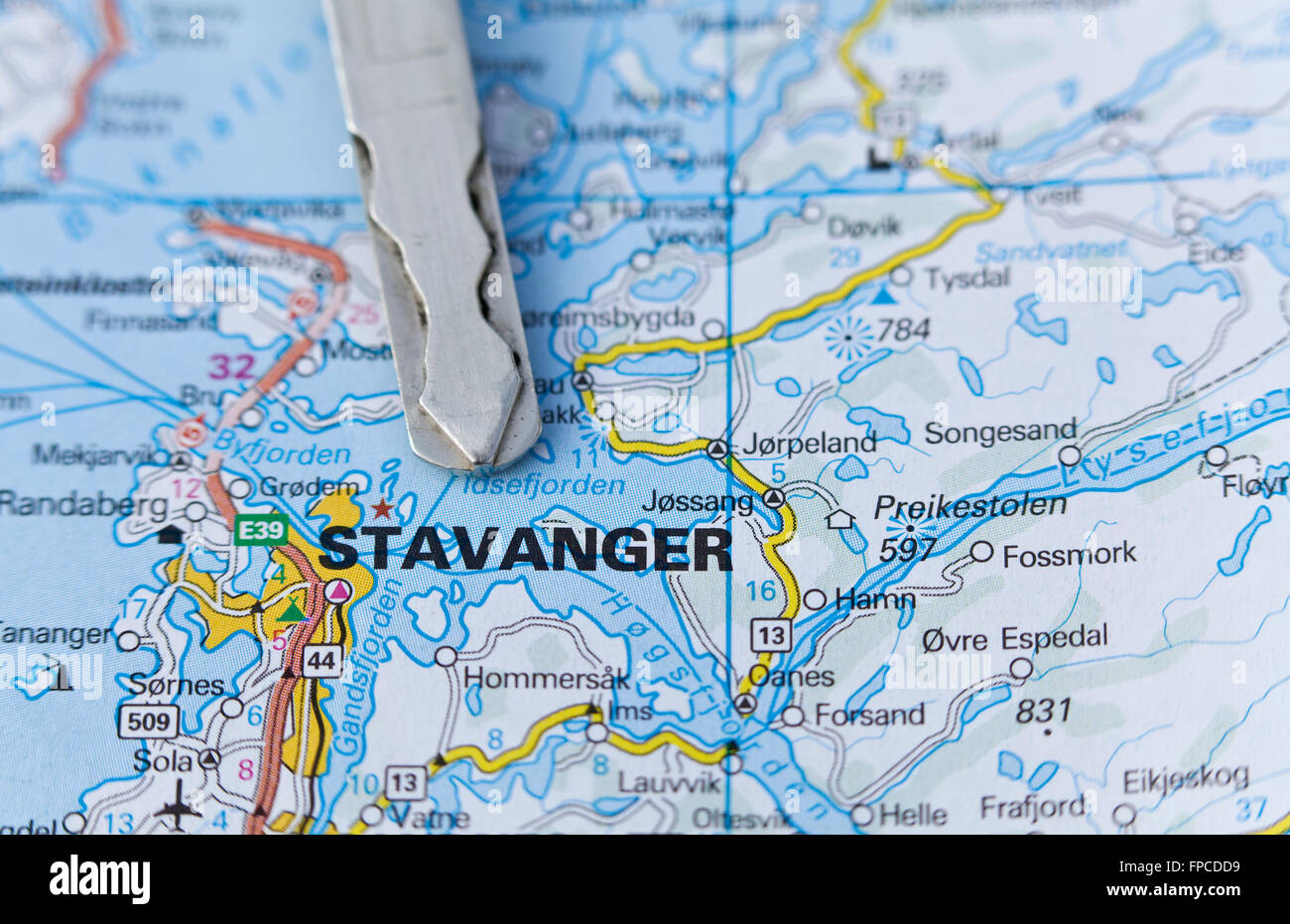 STUDIO, SWEDEN ON JUNE 02, 2013. View of a map of a specific part of ...