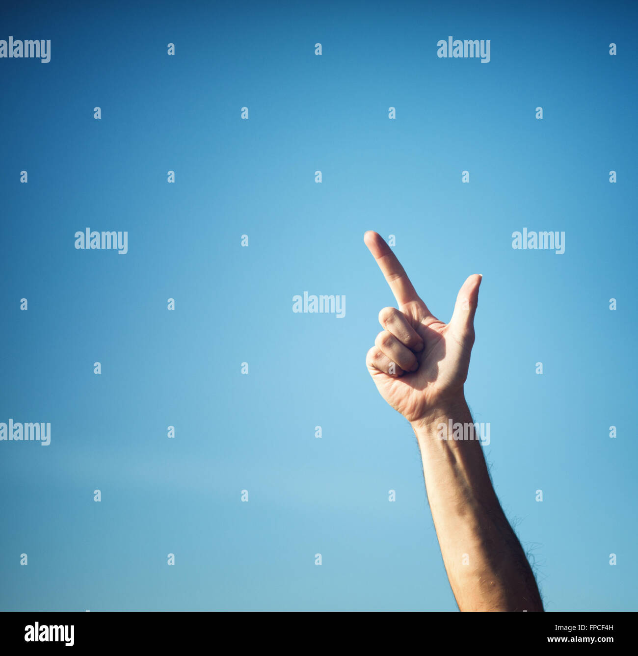 Hand Towards Blue Sky High Resolution Stock Photography and Images - Alamy