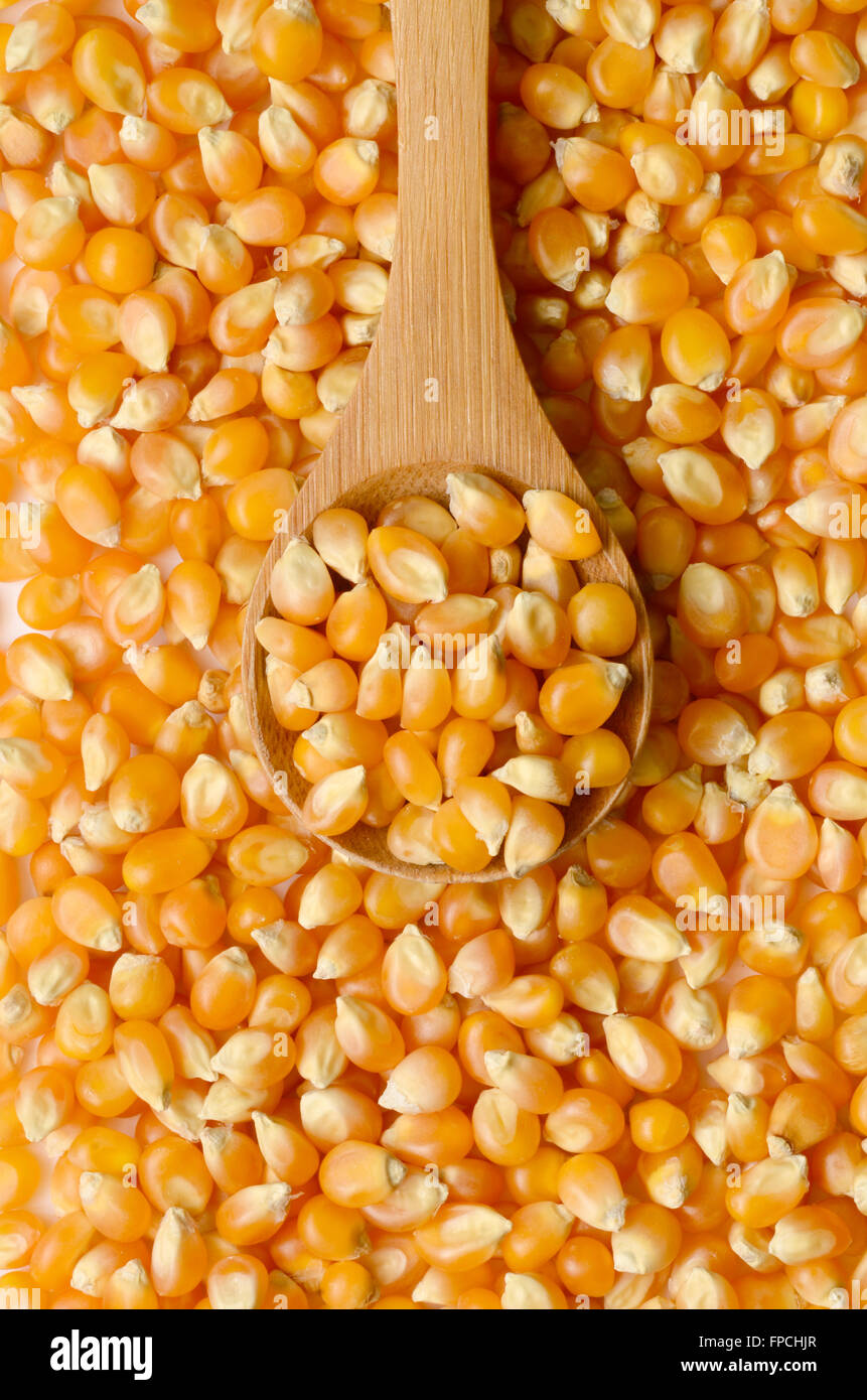 Uncooked corn grains close up shot Stock Photo - Alamy