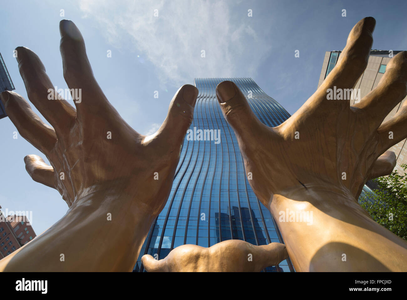 Part of the GT Tower East skyscraper in Seoul, viewed from directly ...