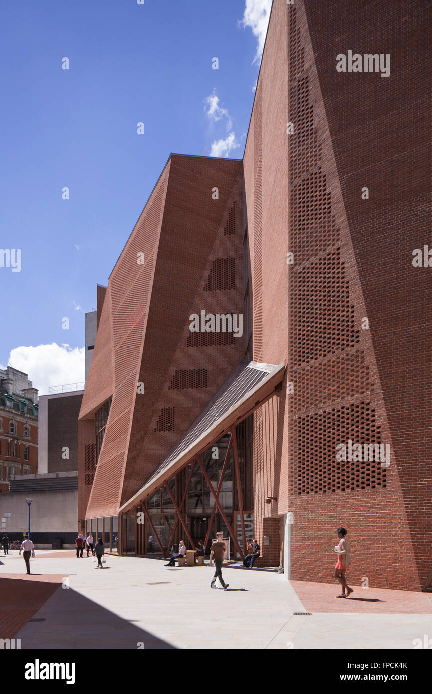 The sharp angled brickwork of the LSE Student Centre designed by O ...