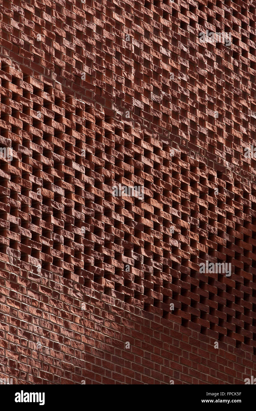 A close up of the brickwork detail on the LSE Student Centre, showing ...