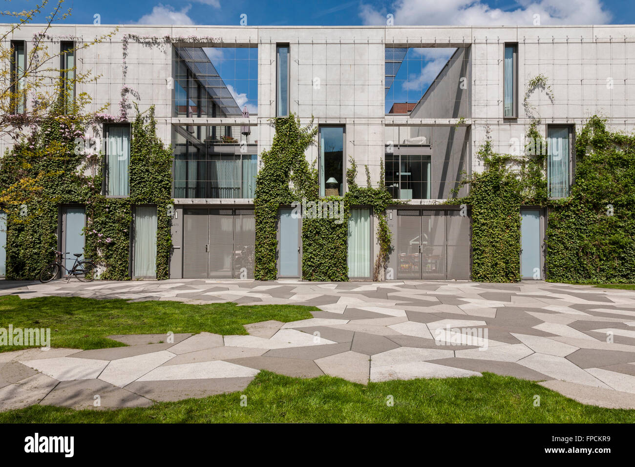 A view of contemporary Dutch housing in the Netherlands. Modern ...