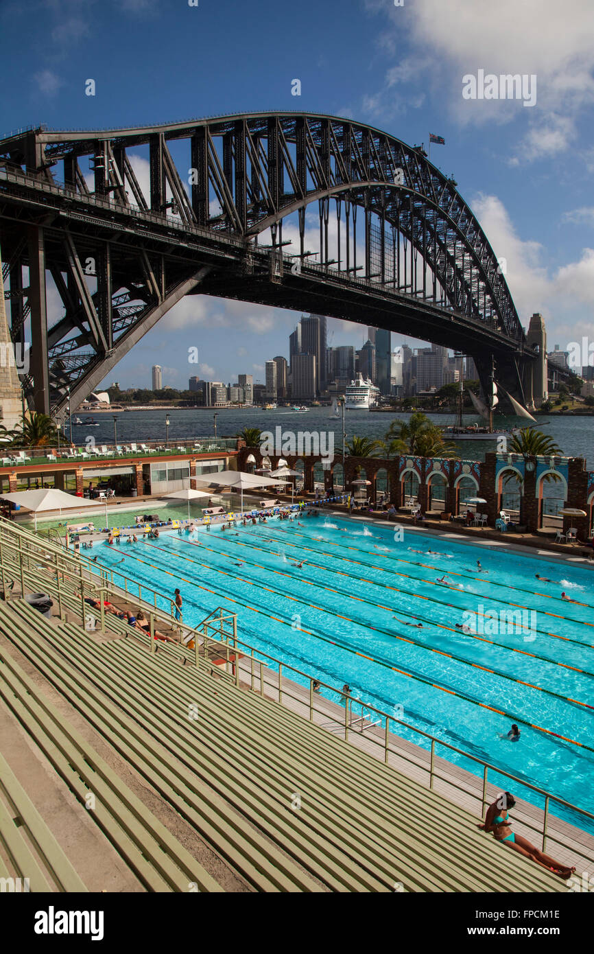 A view of the swimming pool from the spectators point of view Stock ...