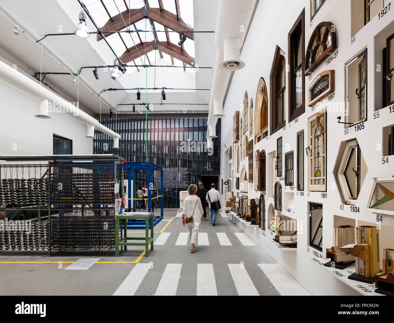 An interior view of a modern building showing the style and decor ...
