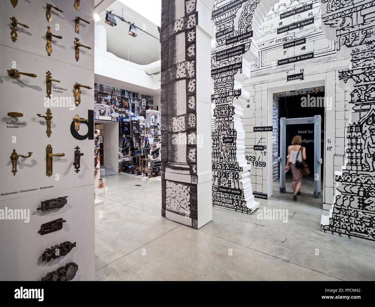 An interior view of a modern building showing the style and decor ...