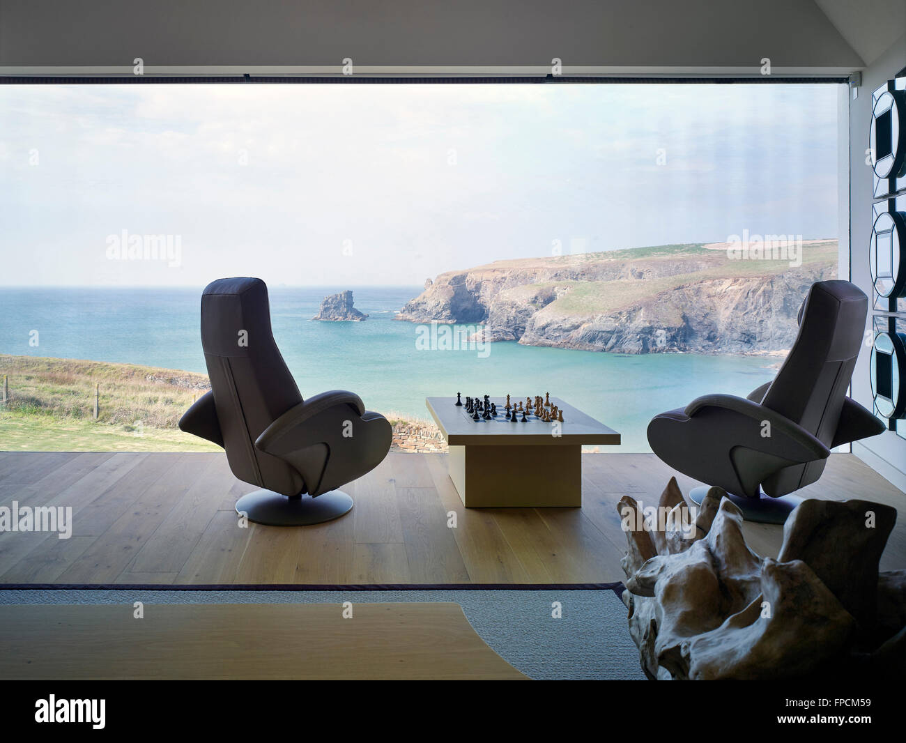 An interior view of a modern residential property in Cornwall, showing ...