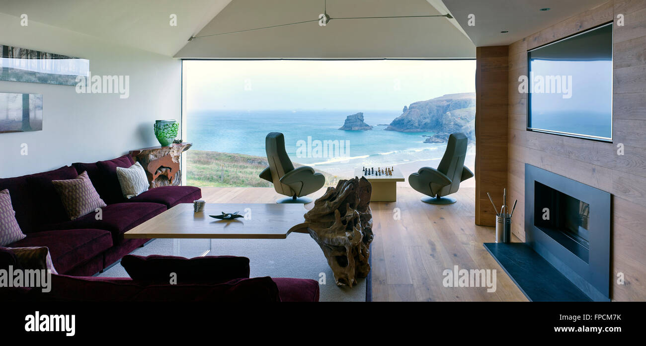 An interior view of a modern residential property in Cornwall, showing ...