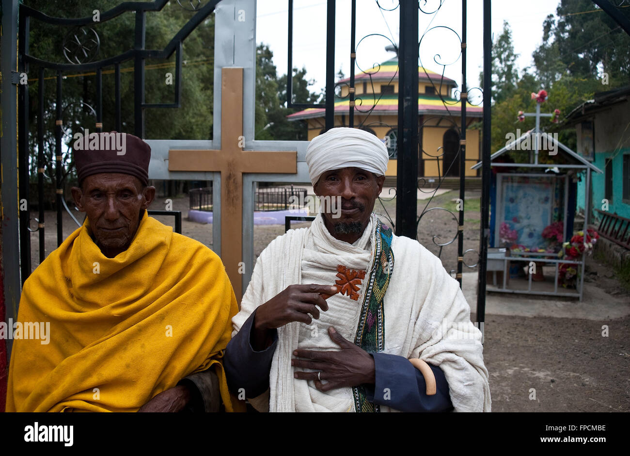Orthodox priests in front of an orthodox church ( Ethiopia Stock Photo ...
