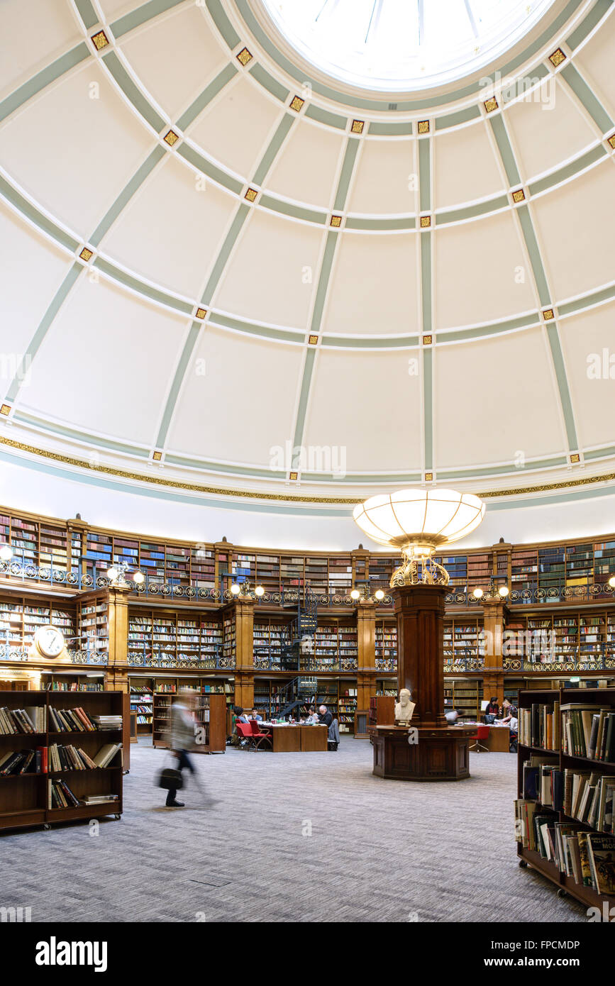 An interior view of the old Liverpool Library, showing the more ...