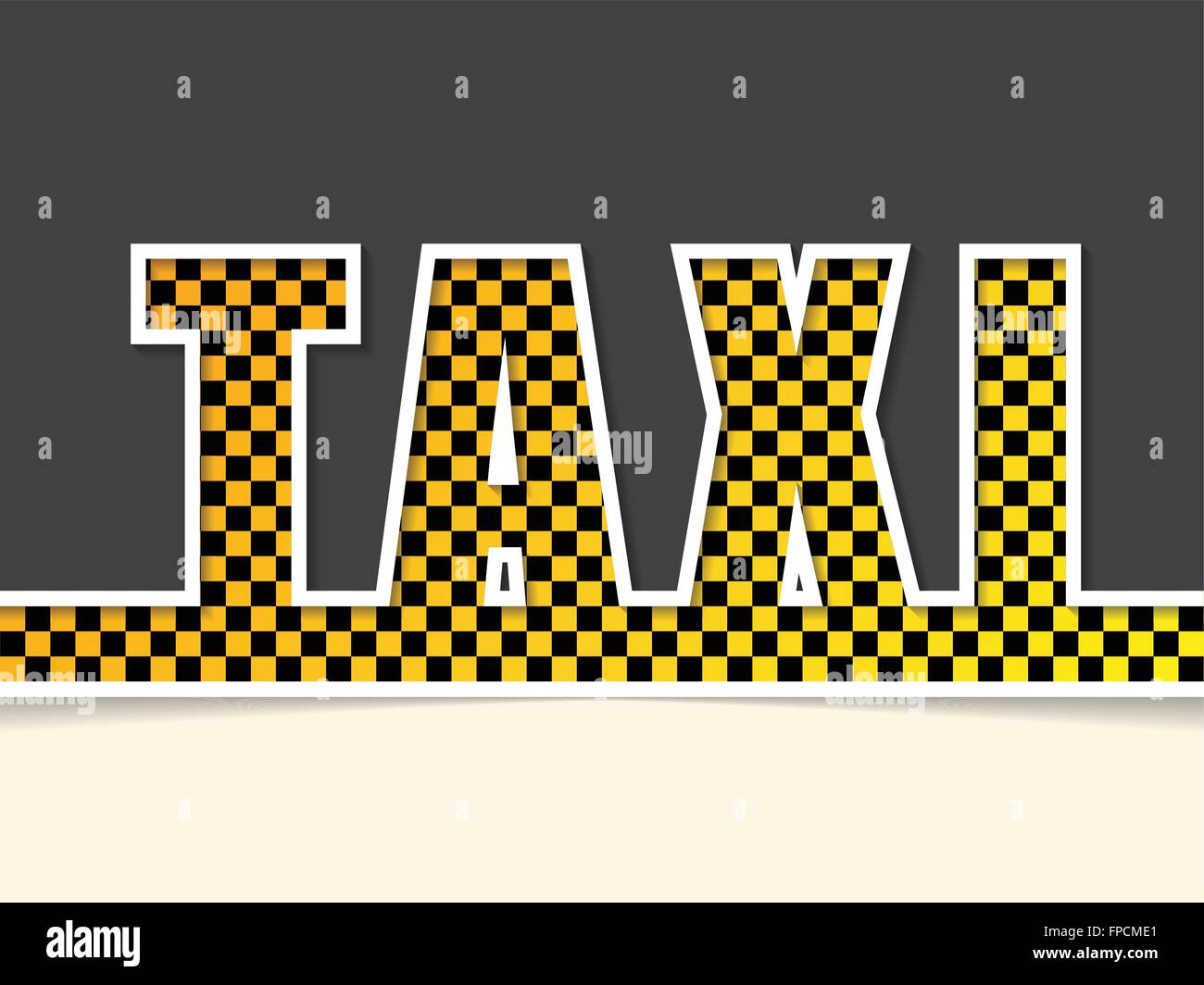 Checkered taxi text background template design with copy space Stock ...