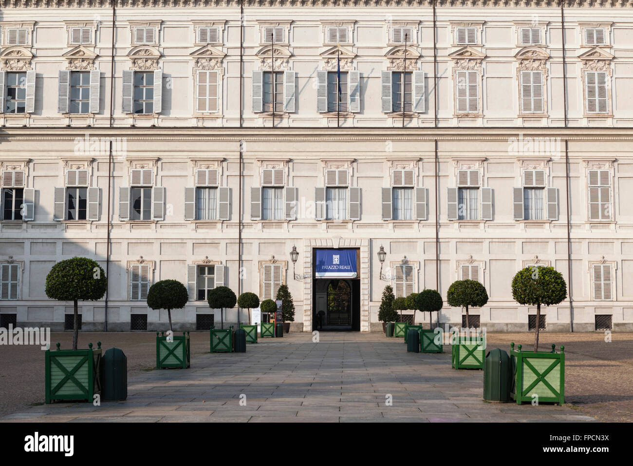 An exterior view of the Palazzo Reale, in Turin, a 16th century ...
