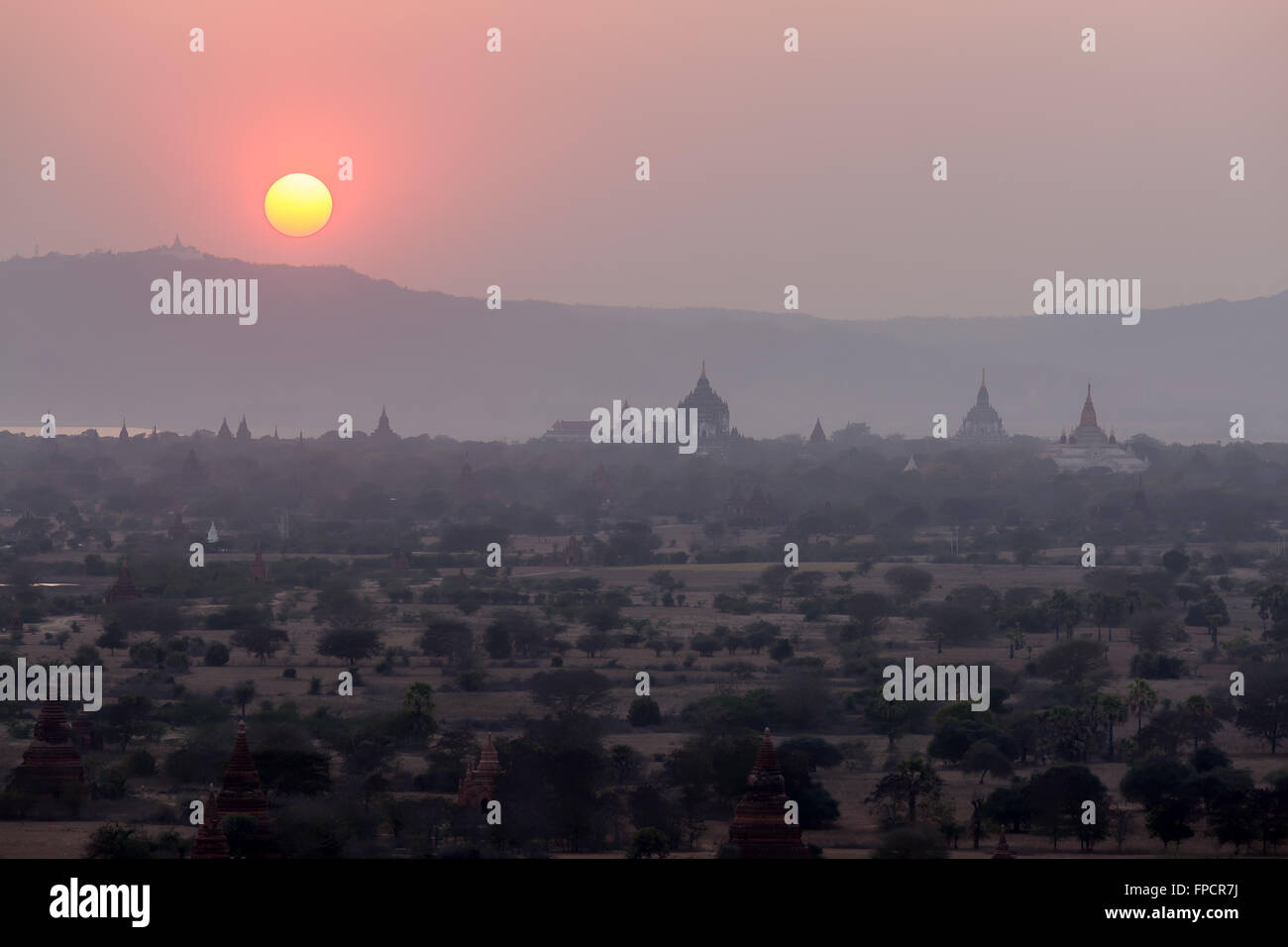 The Breathtaking Sunset in Bagan Stock Photo - Alamy