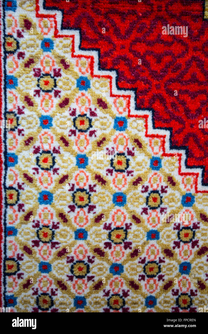 Armenian colorful hand made rug with traditional patterns and ornaments ...
