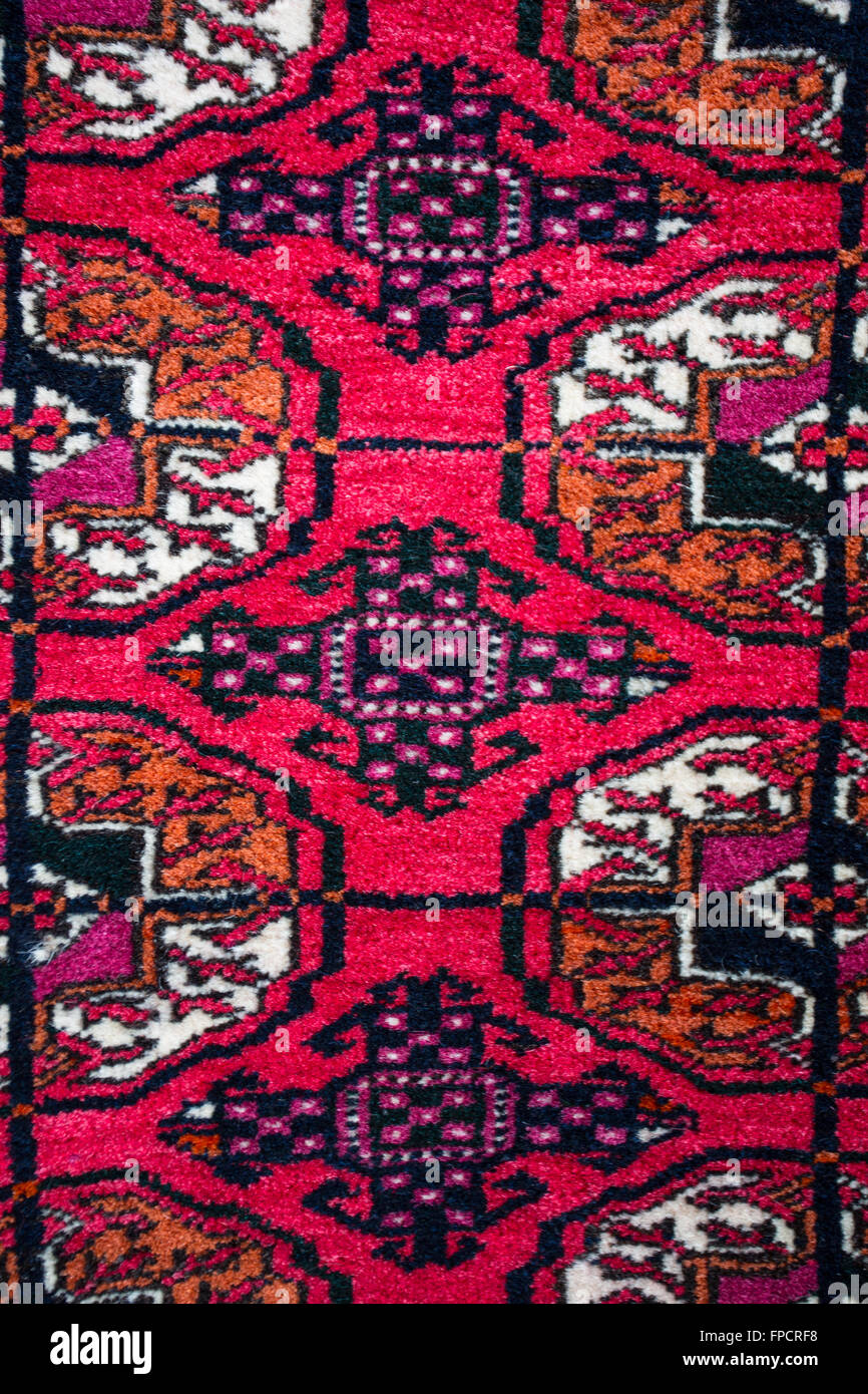 Armenian colorful hand made rug with traditional patterns and ornaments ...