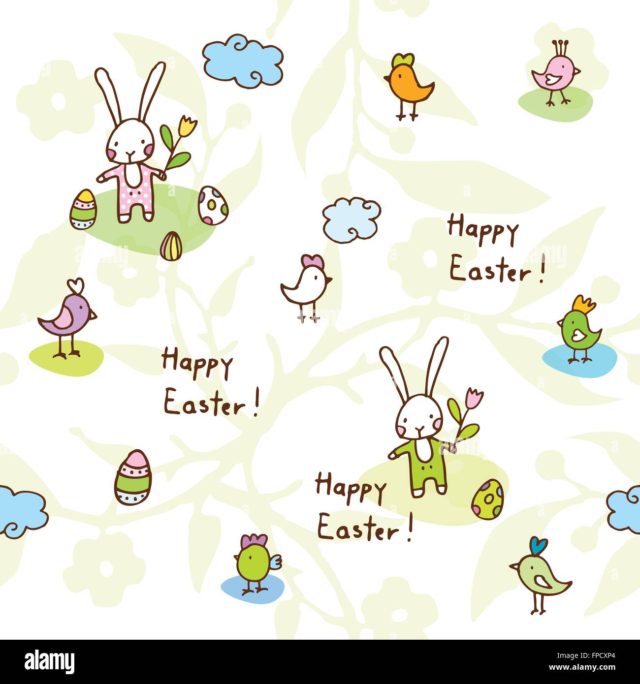 Seamless Easter pattern Stock Vector Image & Art - Alamy