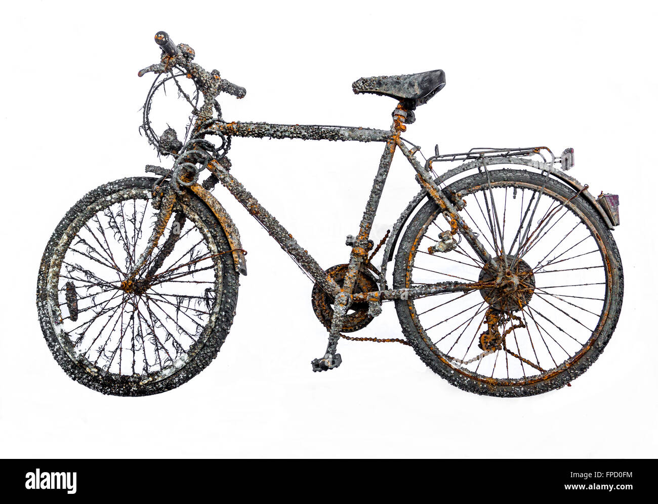 rusted bike after laying in a Dutch canal for several months Stock ...