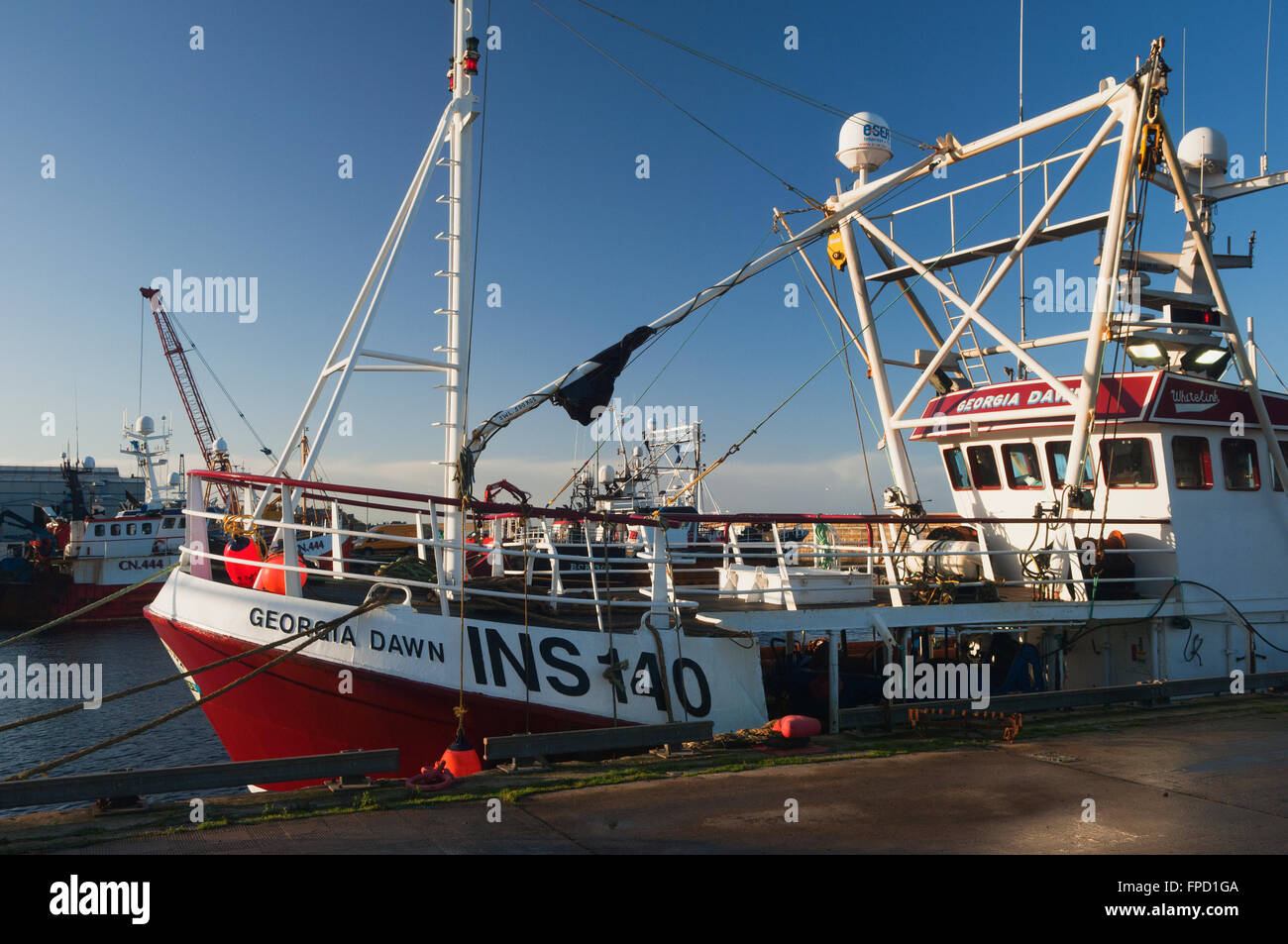 Trawler in Buckie harbour, Moray, Scotland Stock Photo - Alamy