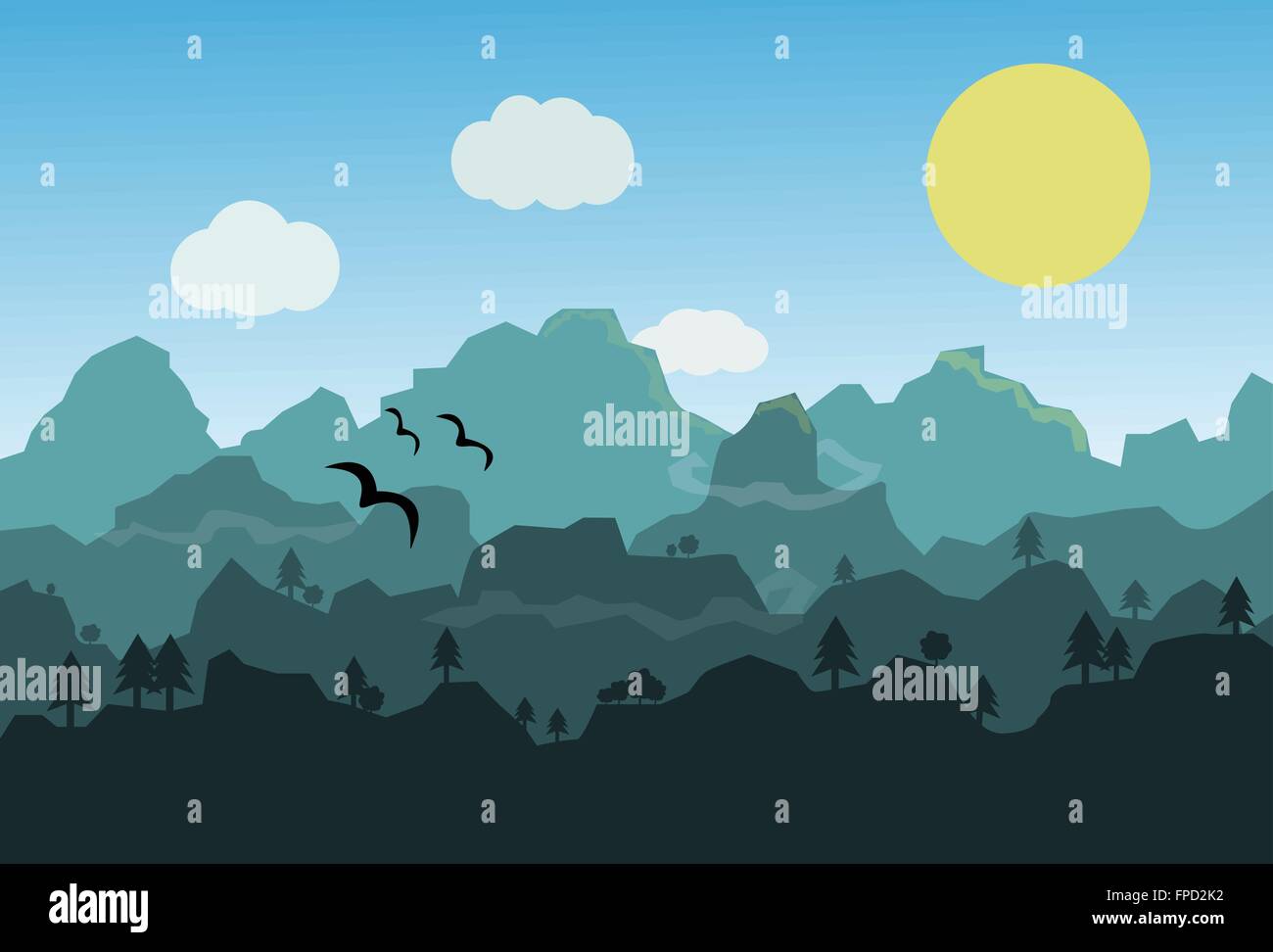 Horizon Landscape Vector