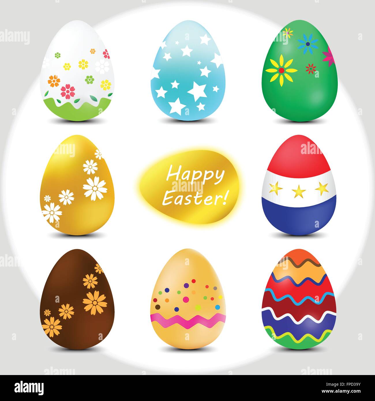 Multicolor eggs Stock Vector Images - Alamy