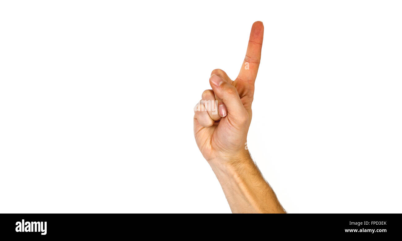 Hand Raised Index Finger High Resolution Stock Photography and Images ...