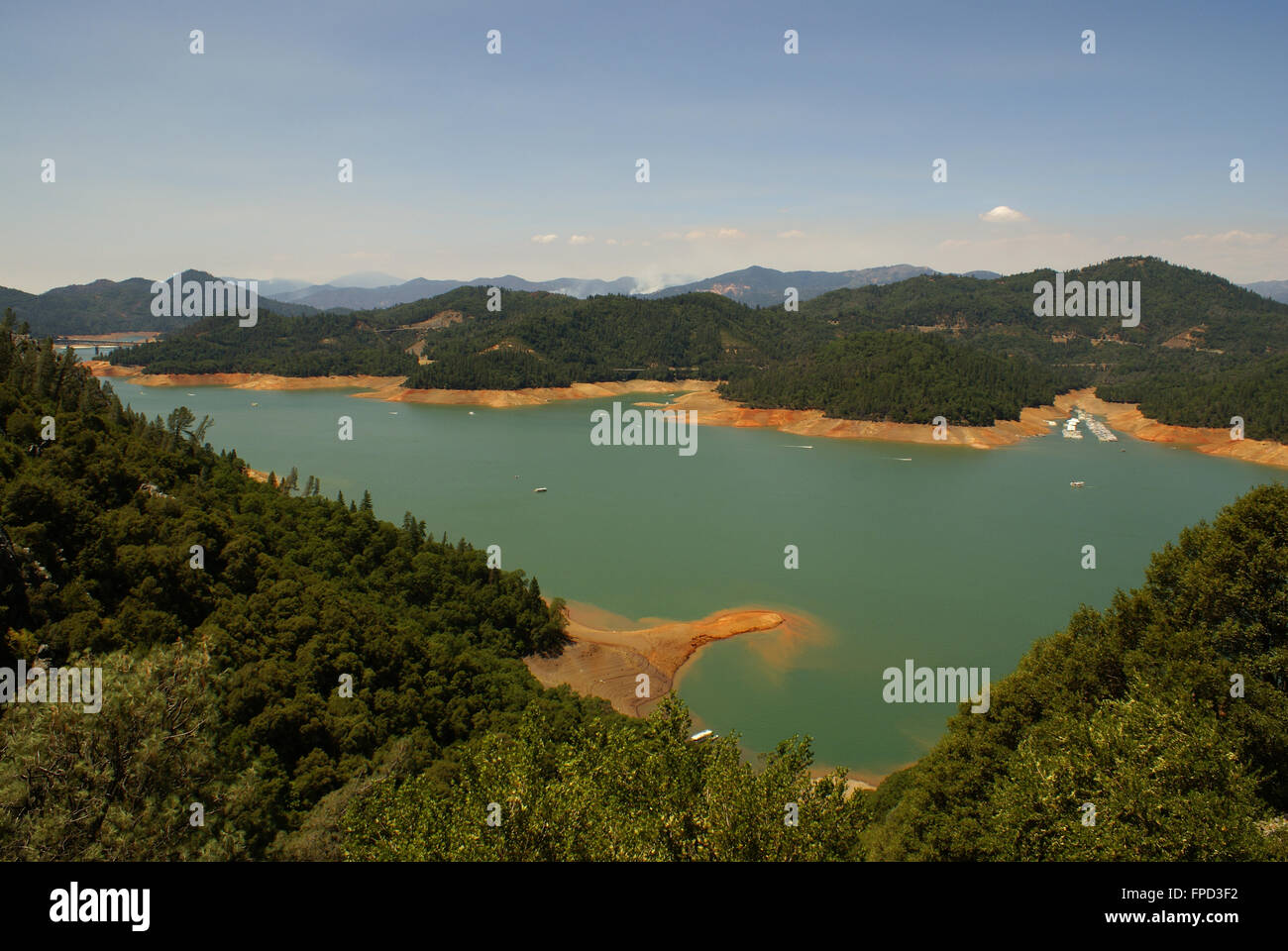 Lake Shasta, Shasta County, California, USA, a water reservoir in ...