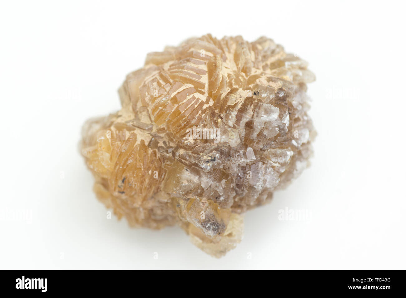 detailed macro photo of gypsum mineral isolated over white Stock Photo ...
