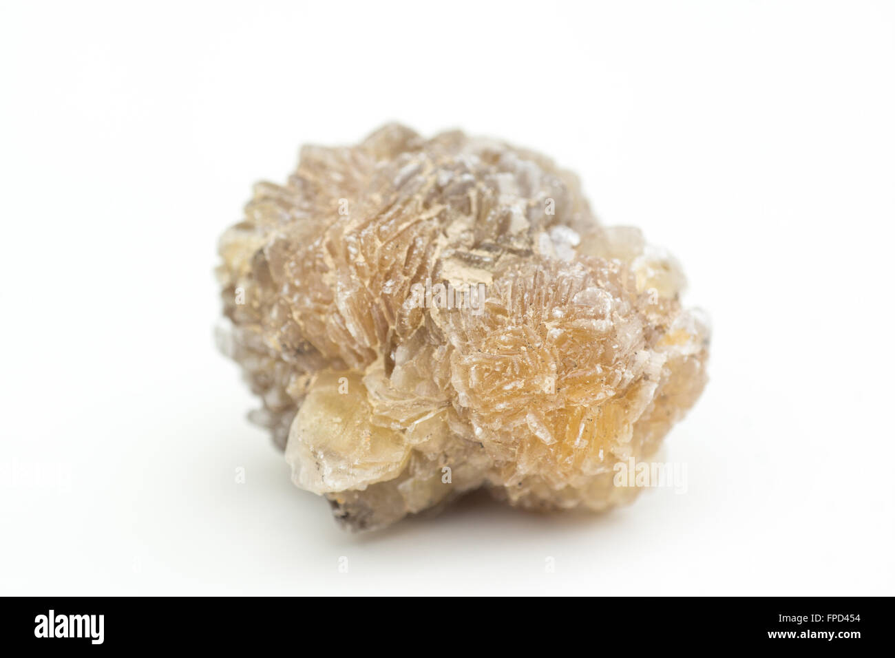 detailed macro photo of gypsum mineral isolated over white Stock Photo ...