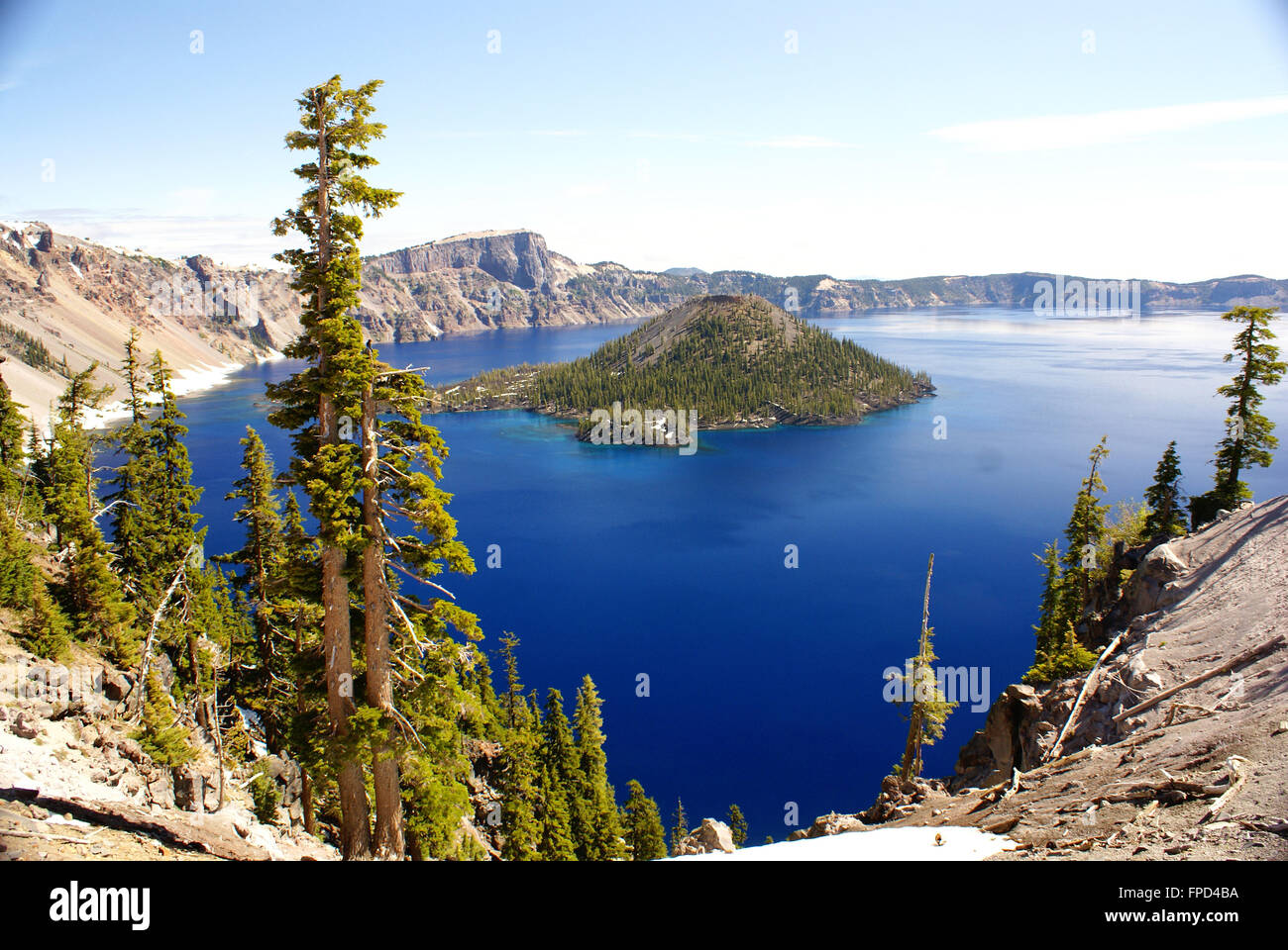 Crater lake, Caldera lake in Oregon state, formed around 7700 years ago ...