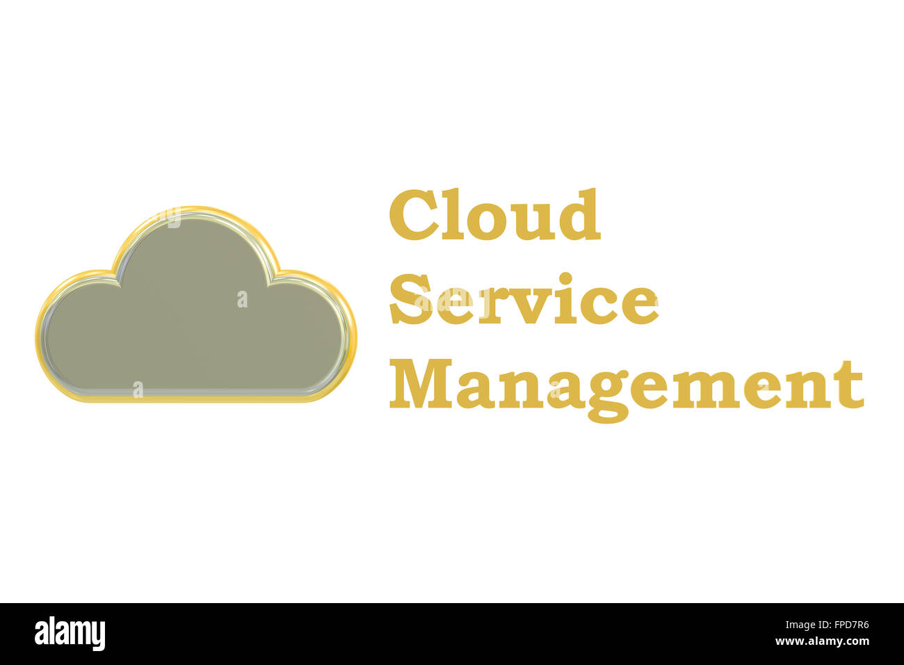 cloud service management concept isolated on white background Stock ...