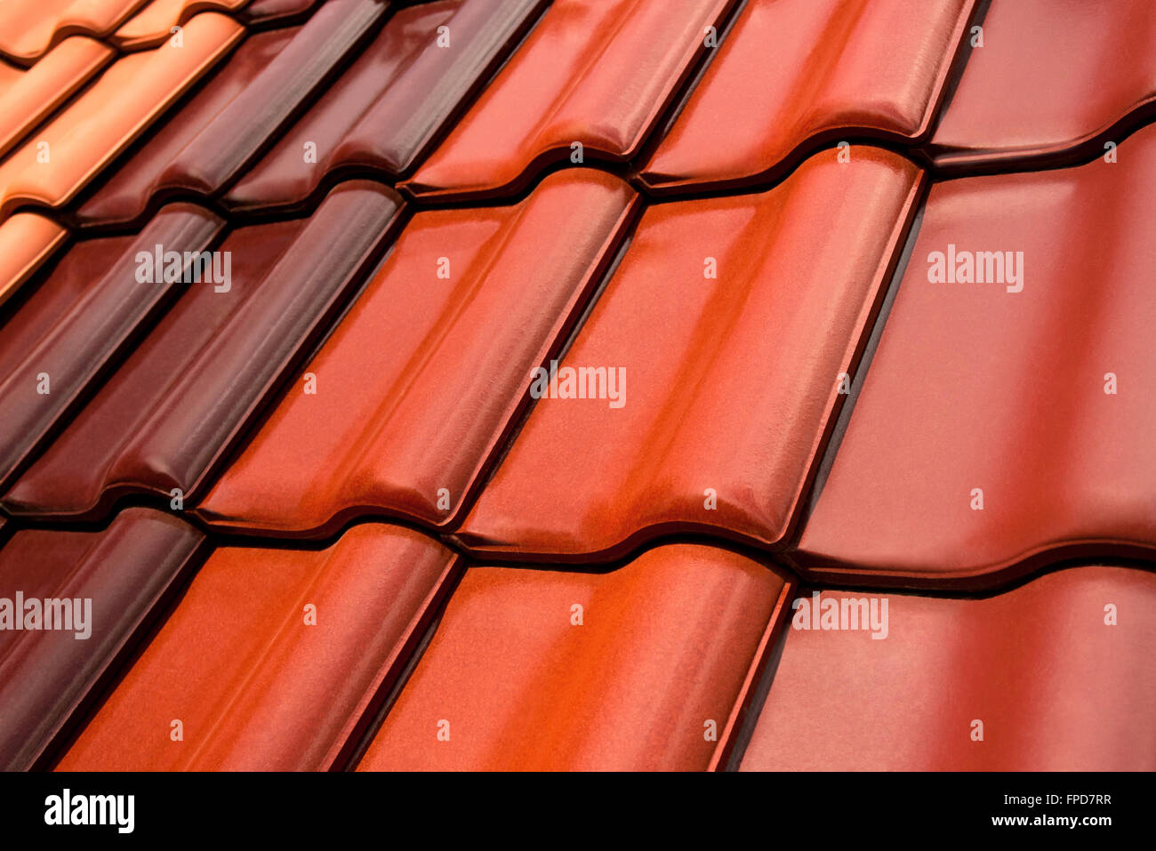 Roofing tiles in various colors Stock Photo - Alamy