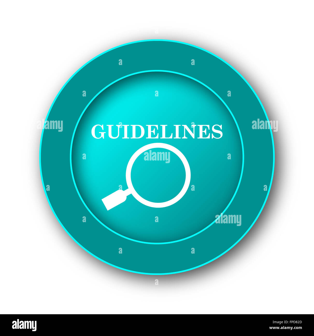Guidelines icon. Internet button on white background Stock Photo - Alamy