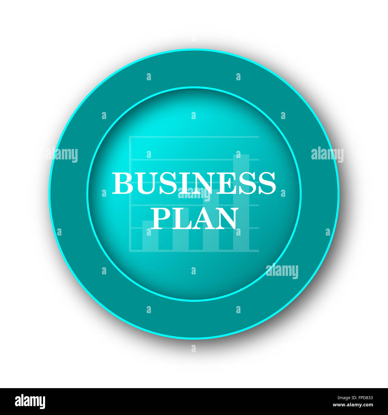 Business plan icon. Internet button on white background Stock Photo - Alamy