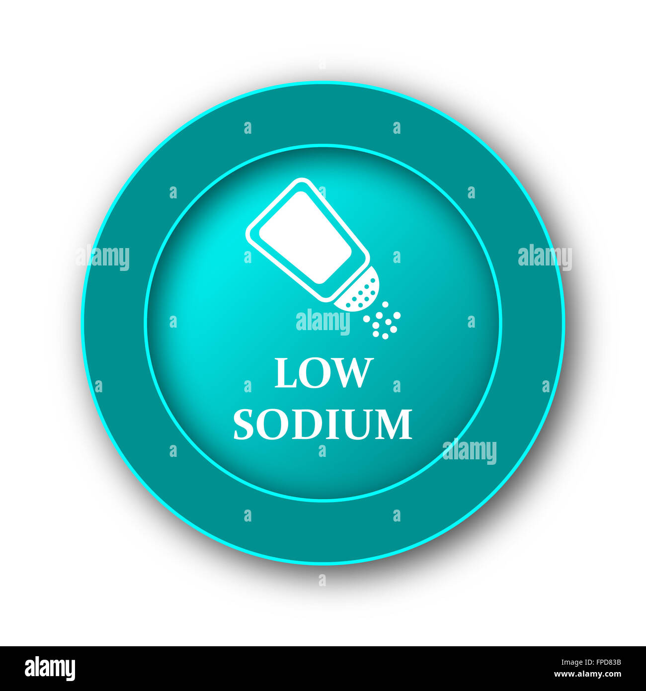Low sodium icon. Internet button on white background Stock Photo - Alamy